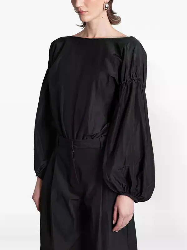 Andamane Clara Balloon-sleeve Bodysuit - Black
