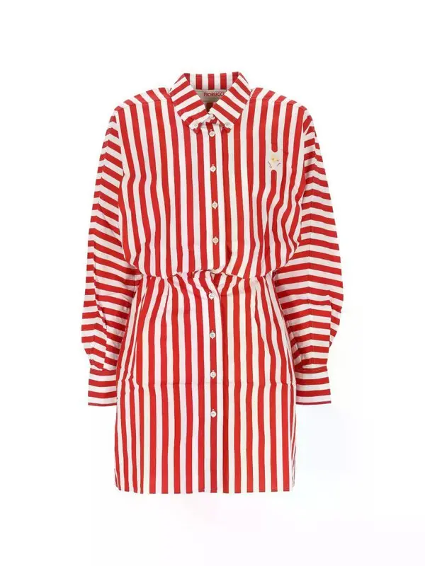 Fiorucci Striped Cotton Shirt Dress