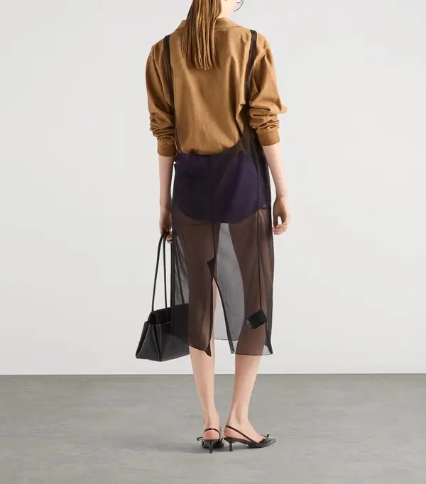 Prada Cotton Piqué Long Sleeve Polo Shirt