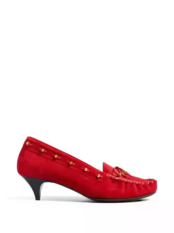 Khaite Suede Milly Pumps - Red