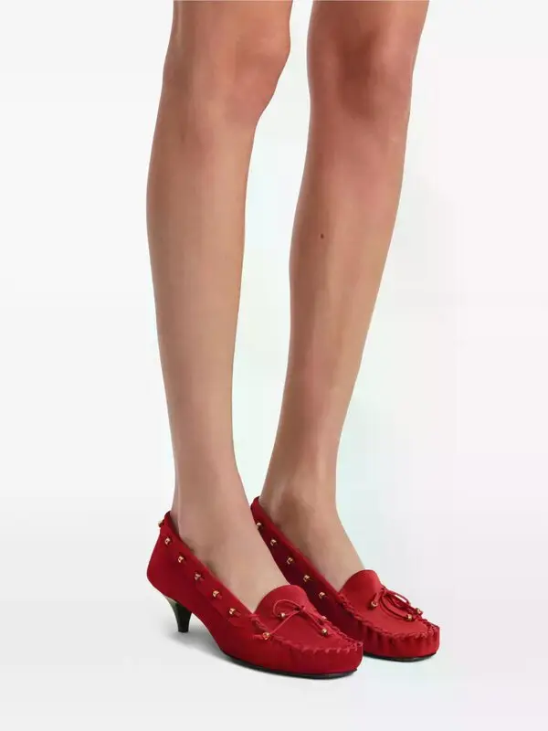 Khaite Suede Milly Pumps - Red