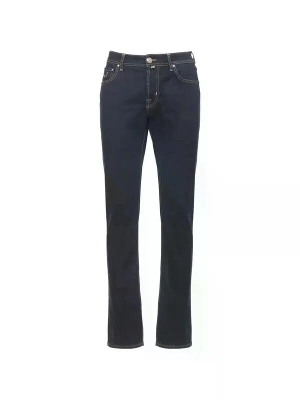 Jacob Cohen Jeans With Contrast Stitching And Logo Patch