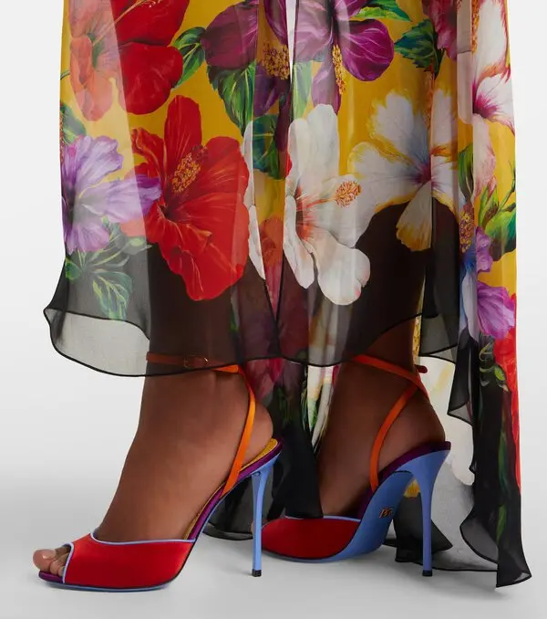 Dolce & Gabbana Keira Satin Slingback Sandals