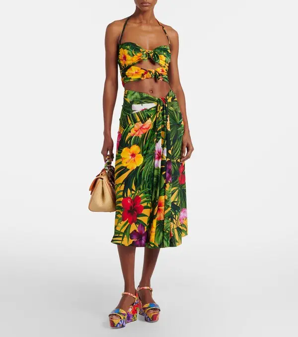 Dolce & Gabbana Bianca Floral Wedges