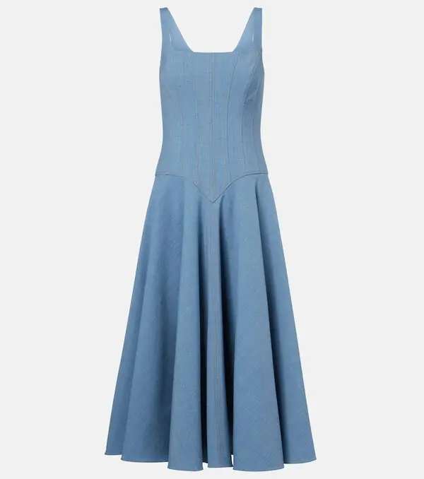 EMILIA WICKSTEAD Harmoni Midi Dress - Blue