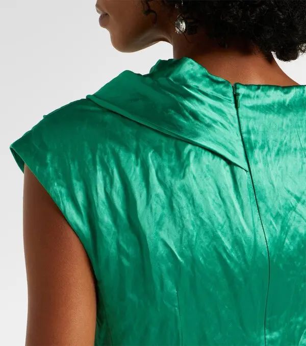 Erdem Draped Embellished Satin Gown