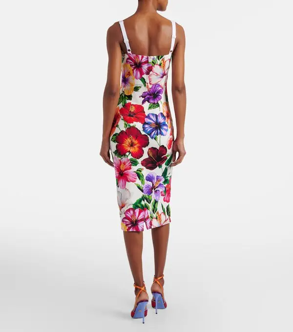 Dolce & Gabbana Floral Silk-blend Midi Dress