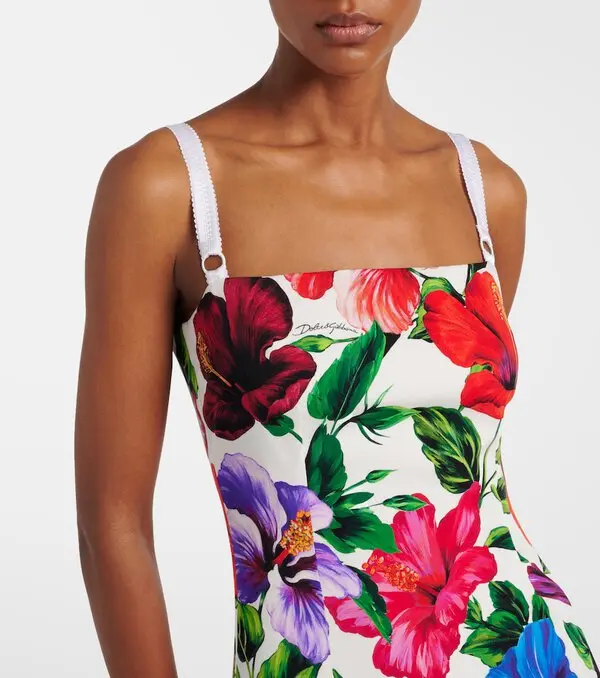Dolce & Gabbana Floral Silk-blend Midi Dress