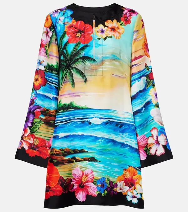 Dolce & Gabbana Printed Silk Kaftan