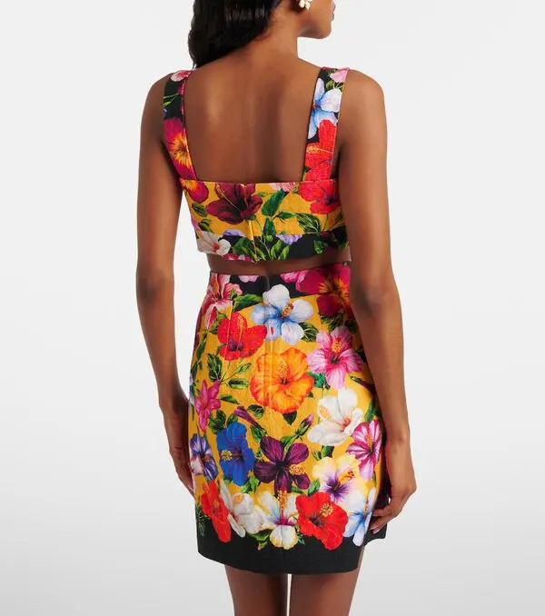 Dolce & Gabbana Floral Print Cropped Top