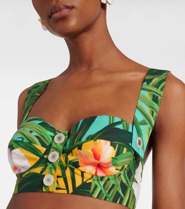 Dolce & Gabbana Floral Cotton Crop Top