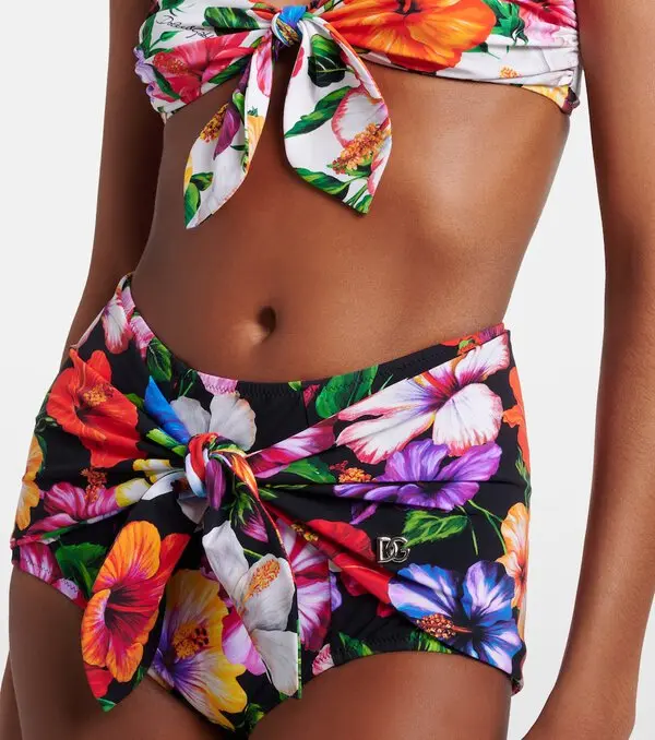 Dolce & Gabbana Floral Print Two-piece Bikini