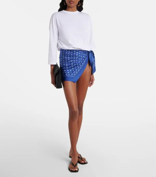 Christopher Esber Silk-trimmed Cotton Beach Cover-up