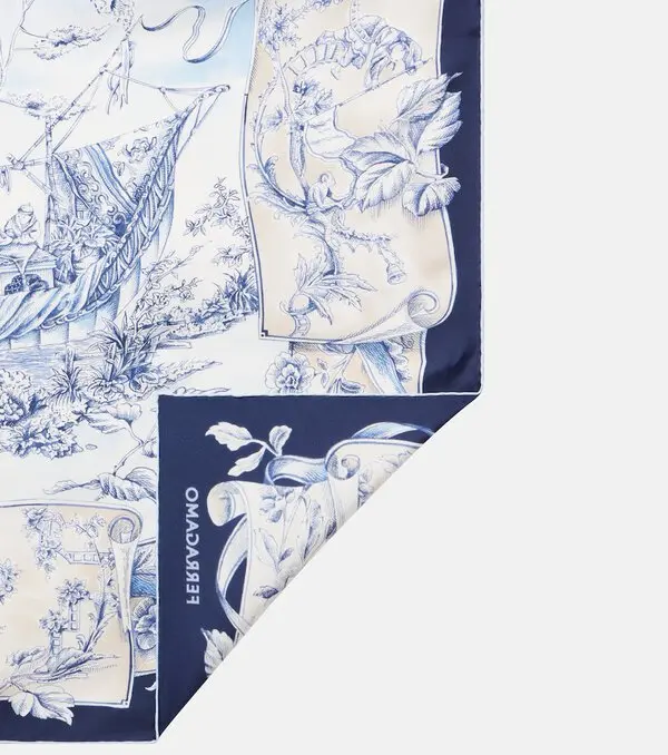 FERRAGAMO Printed Silk Scarf