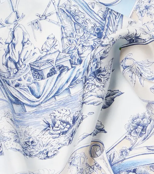 FERRAGAMO Printed Silk Scarf