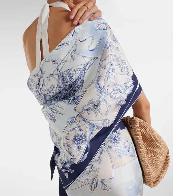 FERRAGAMO Printed Silk Scarf