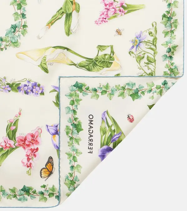 FERRAGAMO Floral Silk Scarf - Multicoloured
