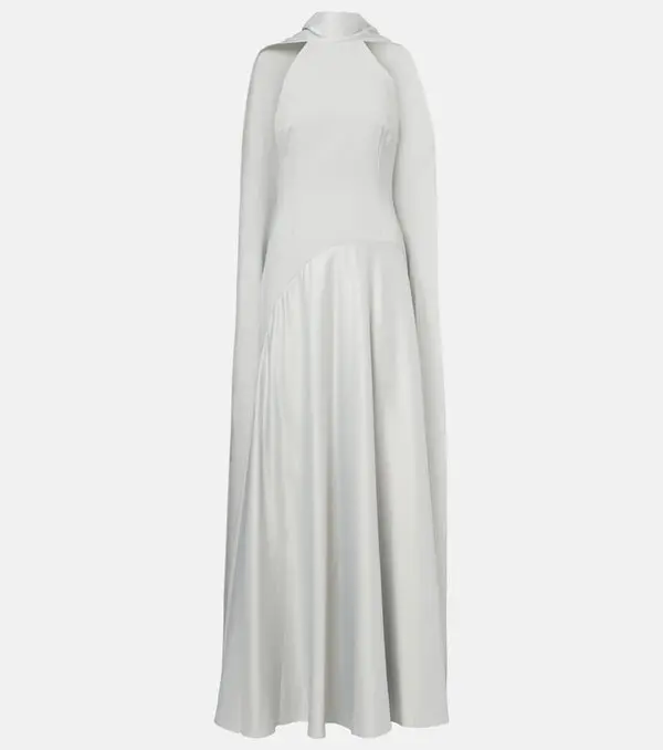 Solace London Cece Halterneck Gown - Silver