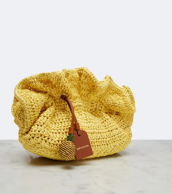 AQUAZZURA Raffia Clutch