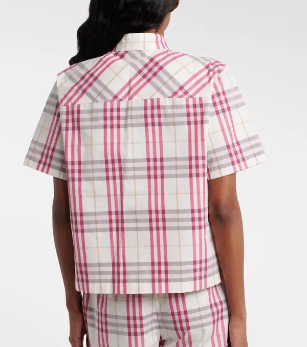 Burberry Checked Cotton Blouse