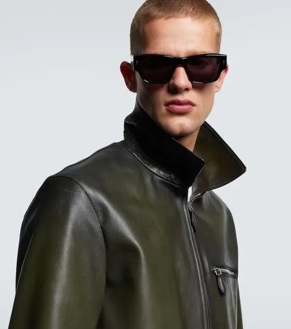 JACQUES MARIE MAGE Zimmerman Rectangular Sunglasses - Black