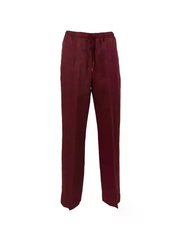 BRIGLIA 1949 Elasticated Drawstring Waist Trousers - Red