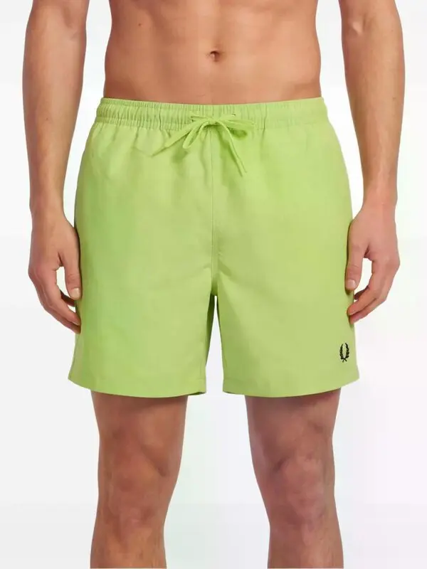 Fred Perry Embroidered Logo Swim Shorts - Green