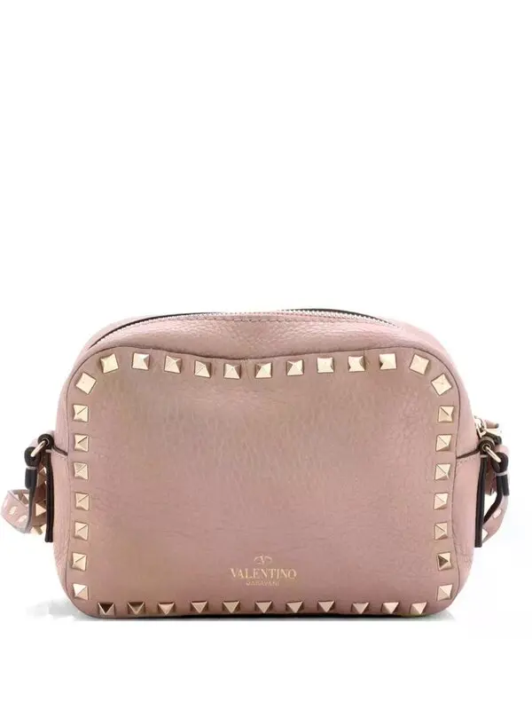 Valentino Garavani Rockstud Camera Leather Crossbody Bag - Neutrals