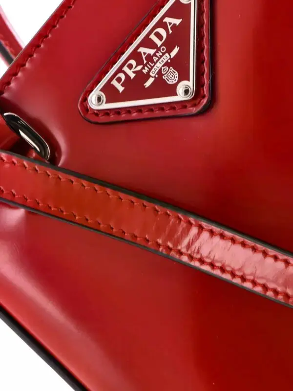 Prada Brushed Leather Convertible Tote Small Crossbody Bag