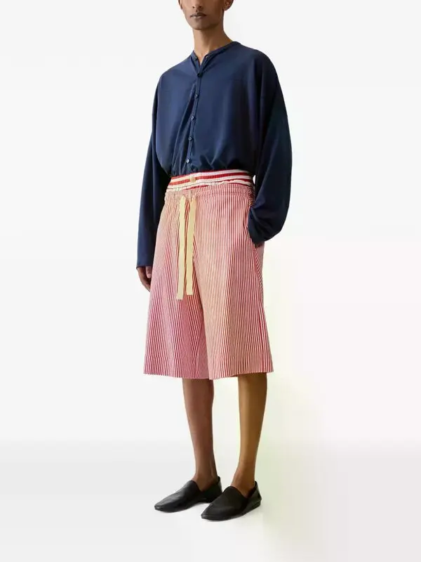 Jacquemus Striped Cotton Drawstring Shorts