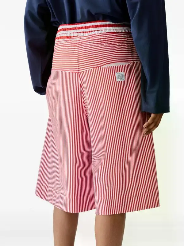 Jacquemus Striped Cotton Drawstring Shorts
