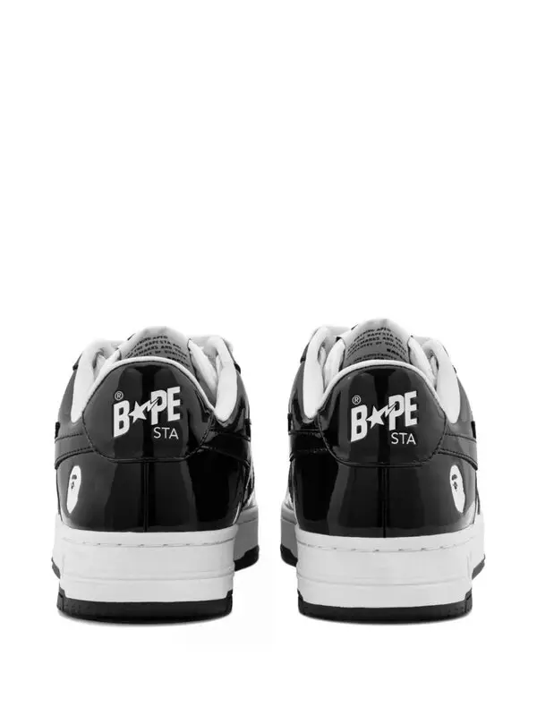 A BATHING APE Sta Patent Leather Sneakers - Black