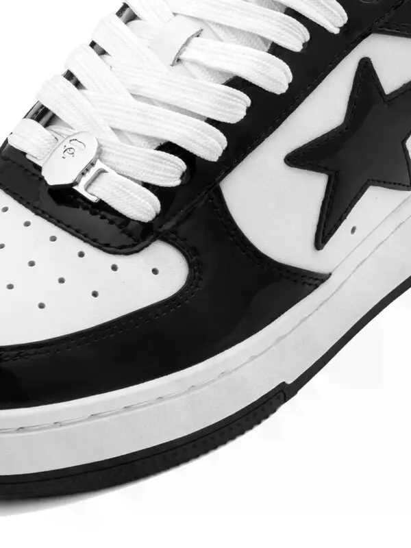 A BATHING APE Sta Patent Leather Sneakers - Black