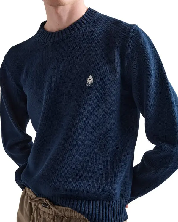 Prada Cotton Crew Neck Sweater
