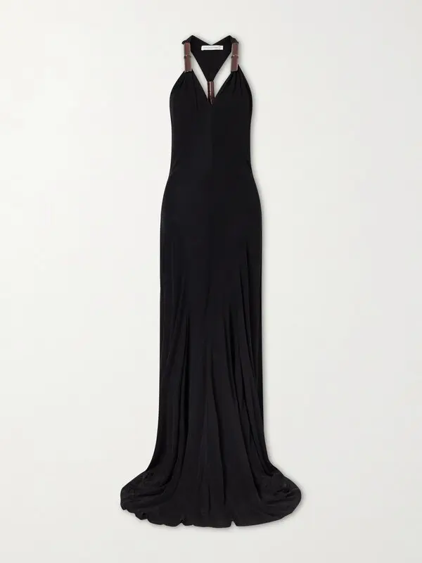 Christopher Esber Chime Maxi Dress With Wood Embellishments - Black