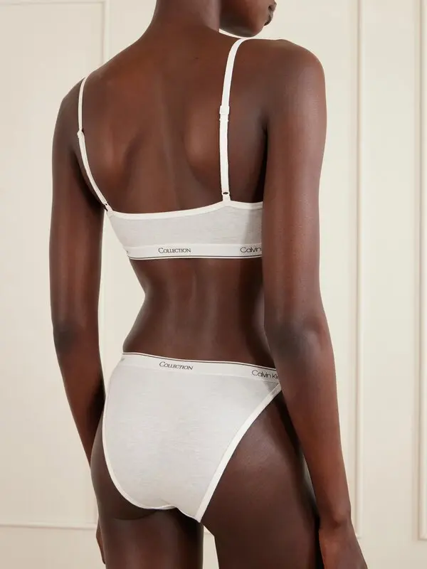 Calvin Klein Sienna Cotton-blend Balconette Bra - White