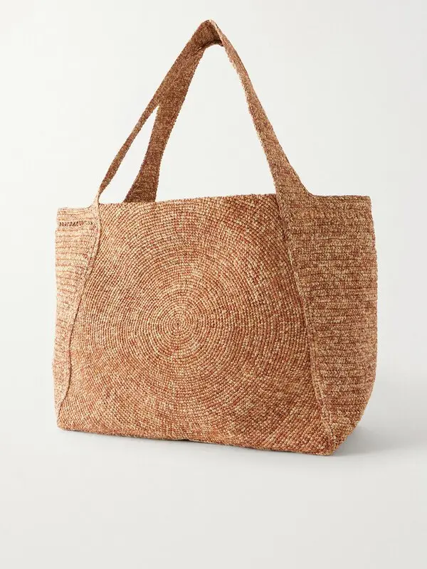 Stella McCartney Logo-embroidered Raffia Tote Bag