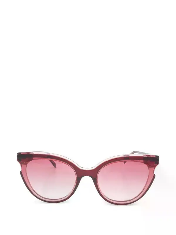 Mcm Cat Eye Sunglasses With Logo Plaque - Red