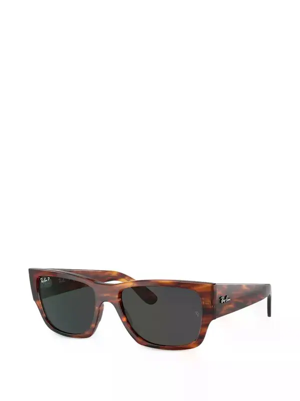 Ray-ban Carlos Tortoiseshell Effect Rectangle Sunglasses
