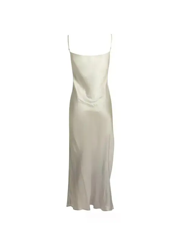 SLEEP NO MORE Silk Maxi Dress With Cowl Neck And Side Slit