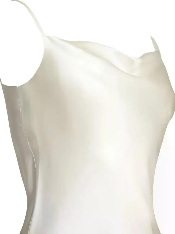 SLEEP NO MORE Silk Maxi Dress With Cowl Neck And Side Slit
