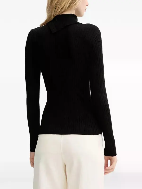 Guess Button-detail Cable-knit Sweater - Black