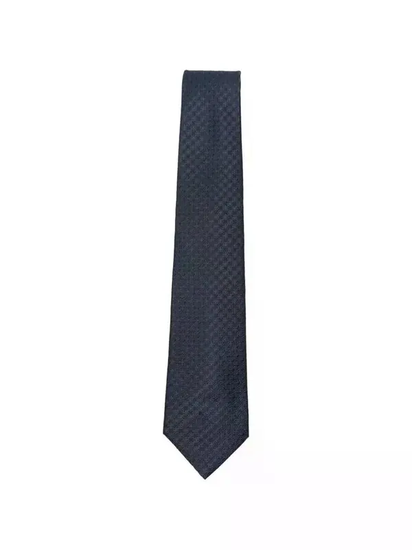 Kiton Geometric Jacquard Neck Tie - Blue