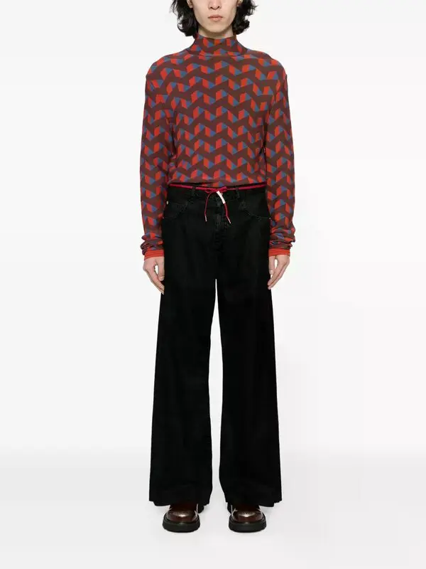 Marni Drawstring Flared Trousers