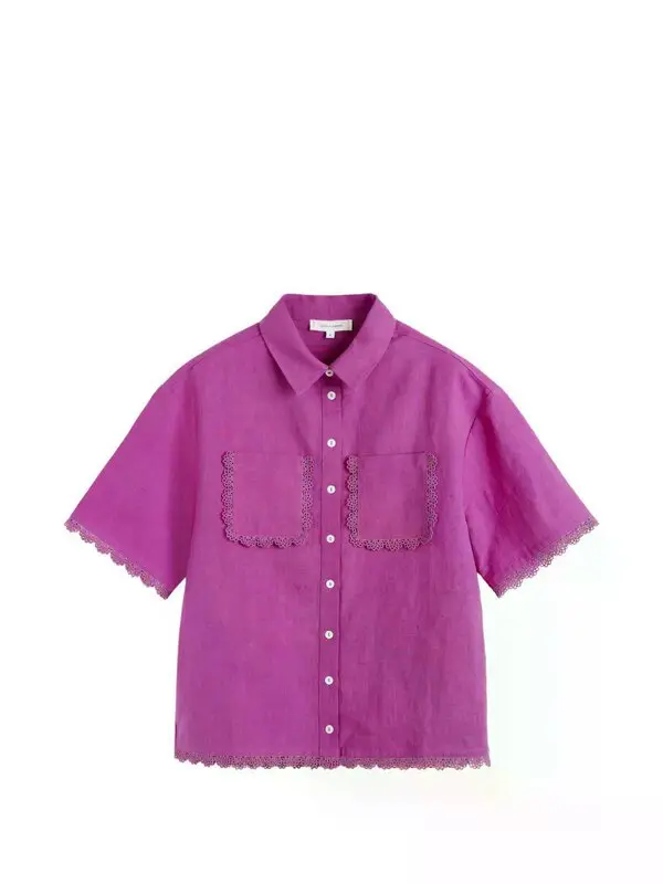 Chinti & Parker Scallop-trim Shirt - Pink