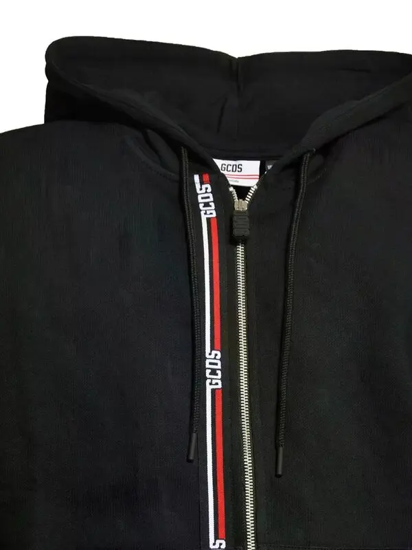 Gcds Logo Tape Zip-up Hoodie