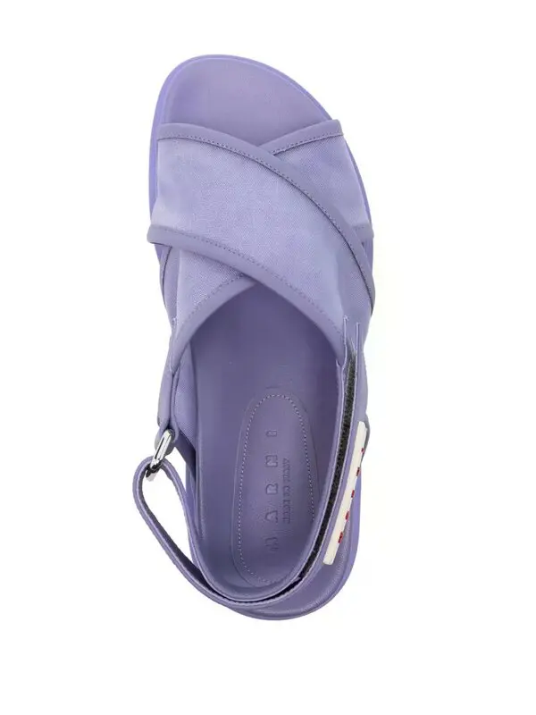 Marni Fussbett Logo-appliqué Sandals