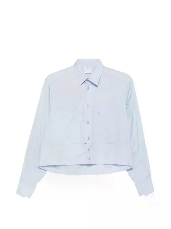 Vetements Cropped Raw-edge Shirt