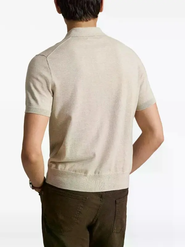 Polo Ralph Lauren Fine-knit Short-sleeve Polo Shirt With Embroidered Pony