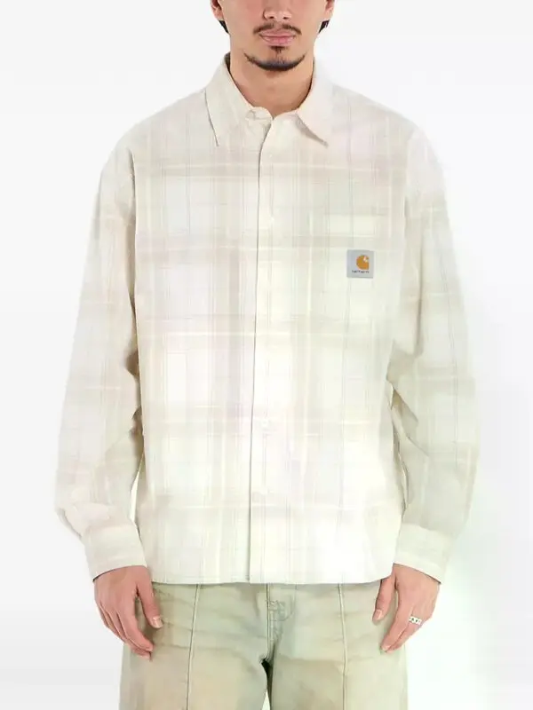 Carhartt Work In Progress Wilber Check-pattern Logo-patch Shirt